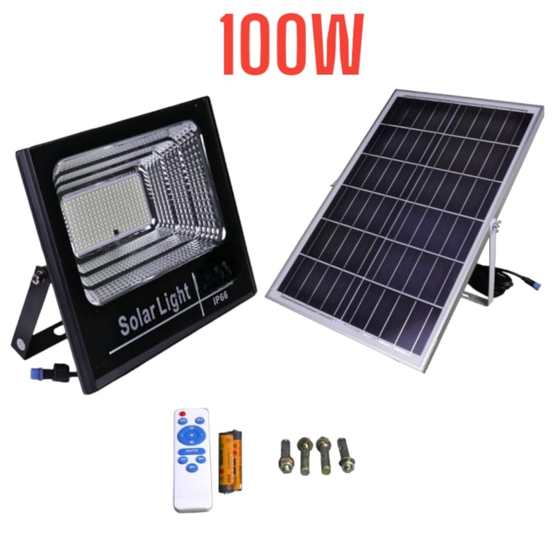 Reflector Solar Led 100Watts con Panel Solar Exteriores OEM | falabella.com