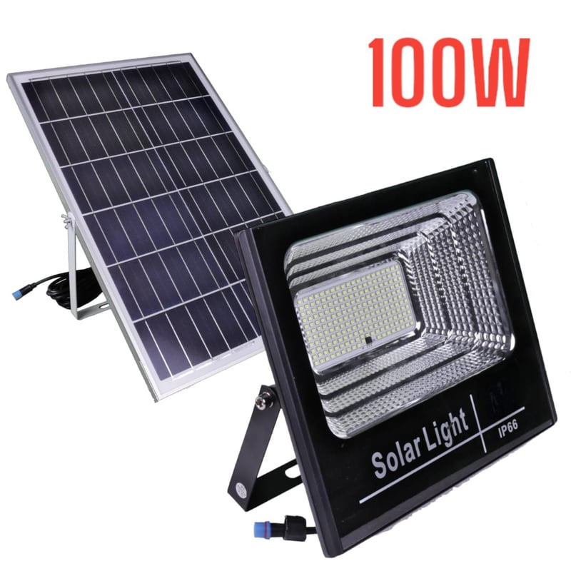 Reflector Solar Led 100Watts con Panel Solar Exteriores OEM | falabella.com