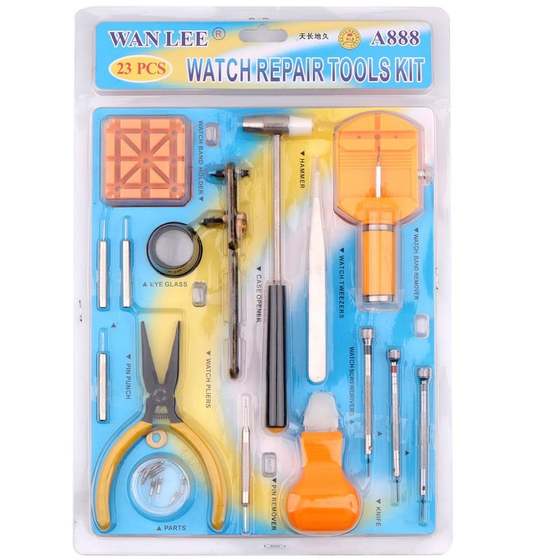 Kit Relojero de 23 Herramientas para Reparar Relojes GENERICO ...