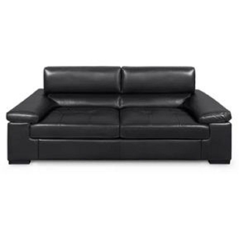 Dmuebles Sofá 100% Cuero Berlín 3 Cuerpos Negro. DMUEBLES | falabella.com