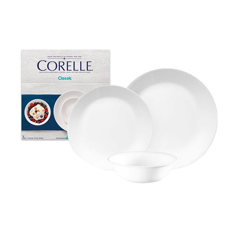Vajilla Corelle 3 Piezas - Blanco Personal -300074 | Sodimac Falabella