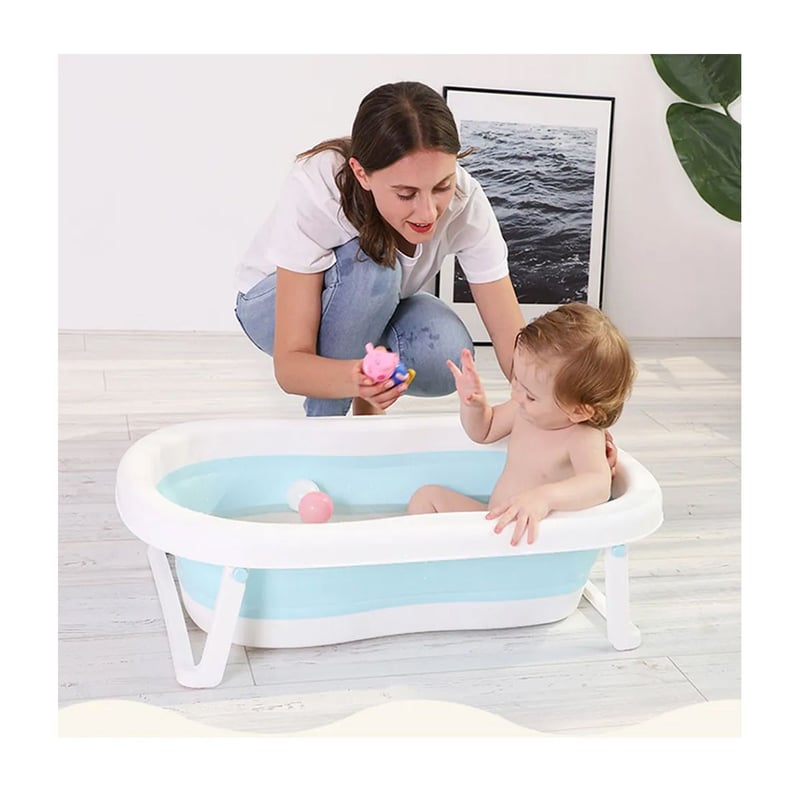 Tina Bañera Plegable Para Bebé Celeste | Sodimac Falabella