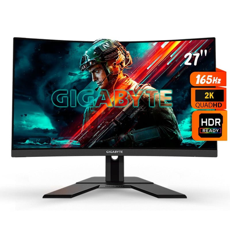 Monitor Gamer Gigabyte G27QC 2K QHD 165Hz 1ms HDR Ready - Curvo ...