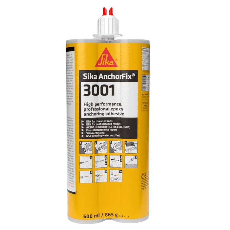 Adhesivo epóxico para anclaje Sika Anchorfix 3001 x 600ml SIKA ...