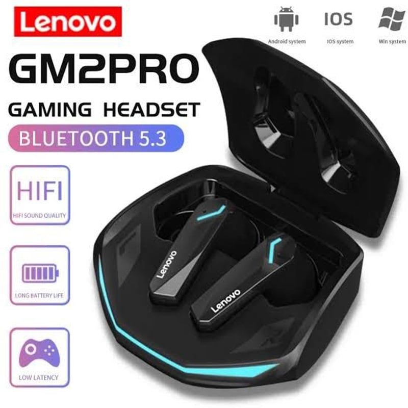 Audífonos Gammer inalámbricos Bluetooth Lenovo TWS GM2 PRO - Negro LENOVO | falabella.com