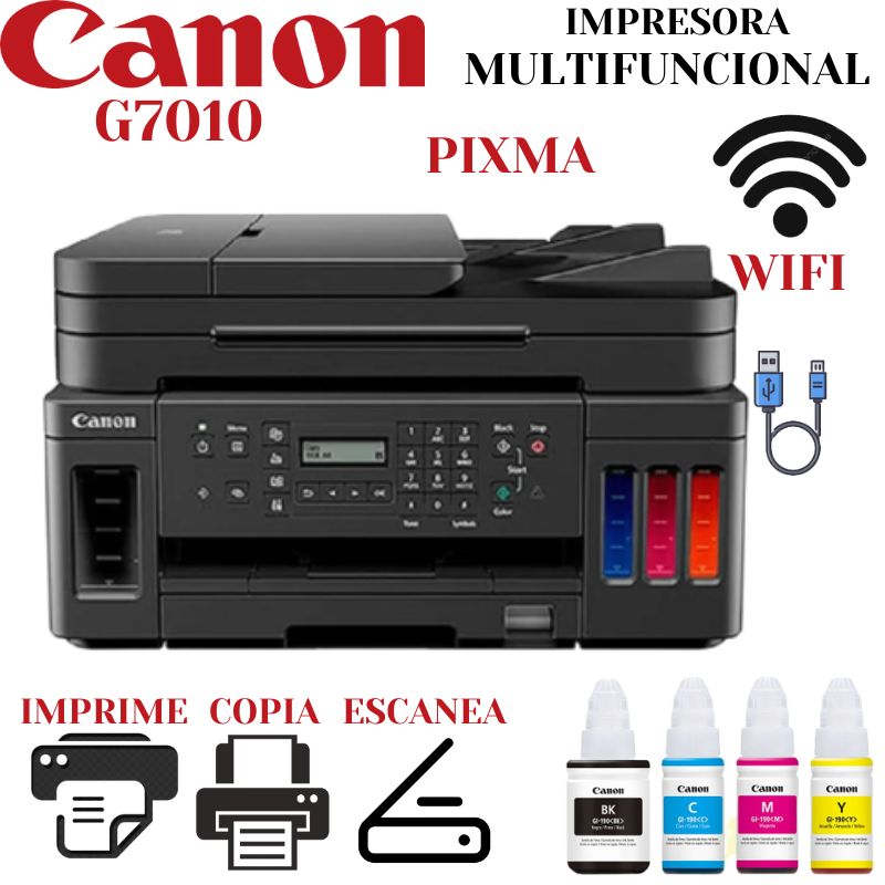 IMPRESORA CANON MULTIFUNCIONAL PIXMA G7010 CANON | falabella.com