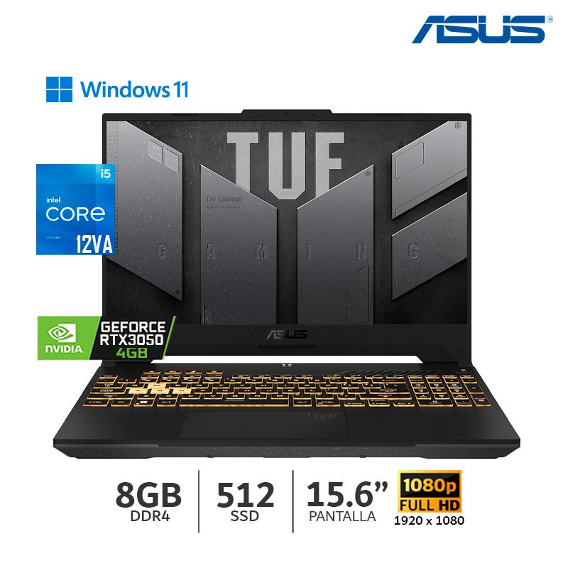 Laptop Asus TUF Gaming F15 FX507ZC4-HN005W Core i5-12500H 15.6” FHD 8Gb ...
