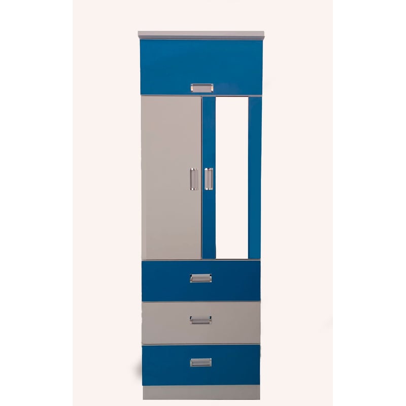 ROPERO 2 PUERTAS PARA NIÑO COLOR BLANCO CON AZUL GENERICO | falabella.com