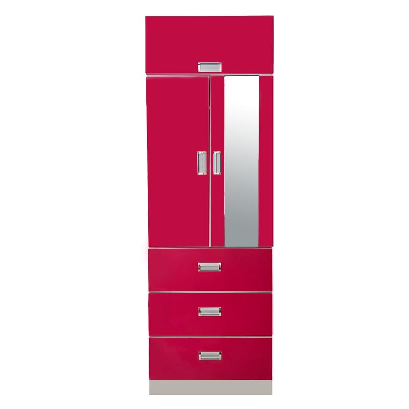 ROPERO 2 PUERTAS PARA NIÑA COLOR BLANCO CON MAGENTA | Sodimac Falabella