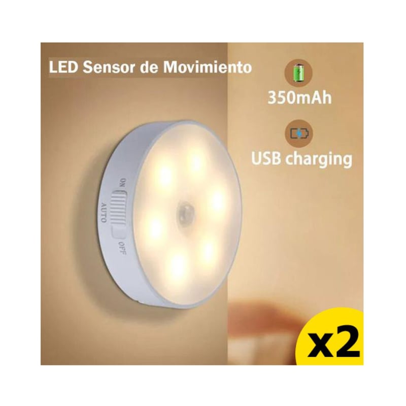 Pack x2 luz led con sensor de movimiento 2 colores KAST PE | falabella.com
