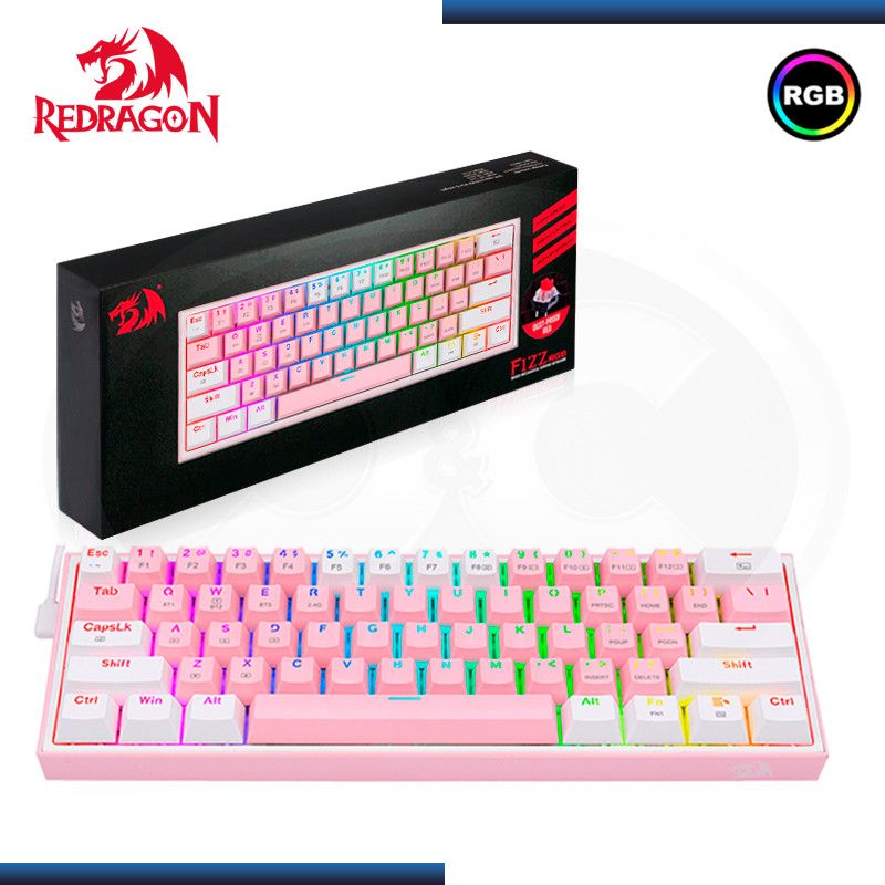 Teclado Redragon FIZZ PRO K616-RGB-PW Wireless PINKWHITE REDRAGON ...