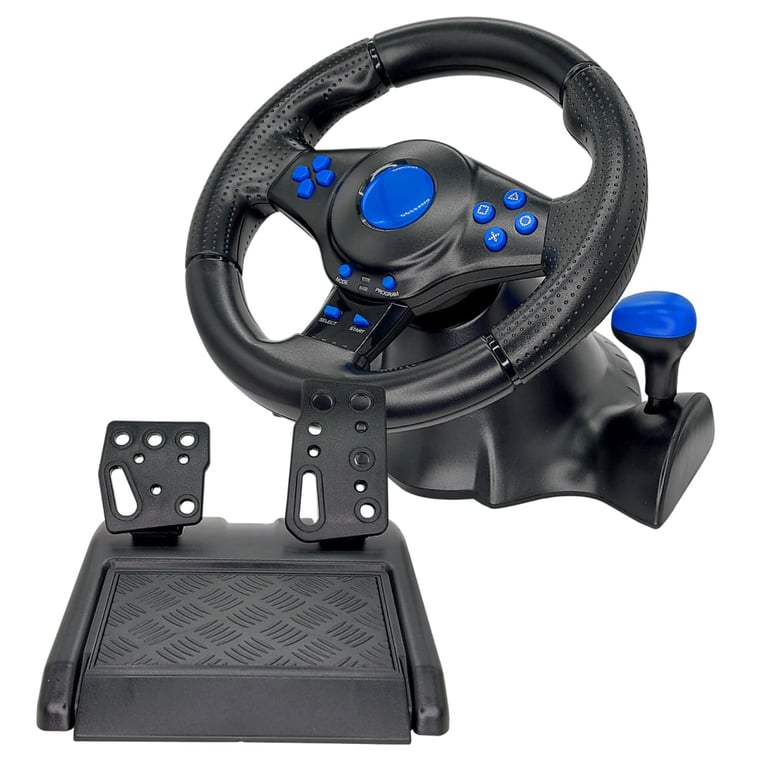 TIMÓN VOLANTE GAMER CON PEDALES Y PALANCA PARA PCPS4PS3XBOXNINTENDO GT ...