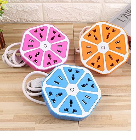 Enchufe Tomacorriente Extensión Múltiple 4 Tomas + 4 Puertos USB ...