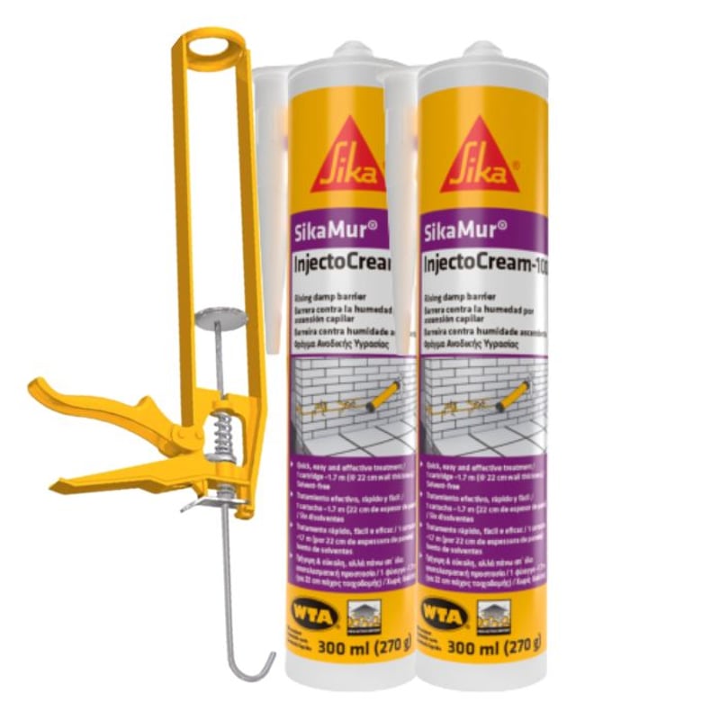 Pack 2 Sellador Sikamur Injectocream -100 x 300ml y Sika Amarilla SIKA ...