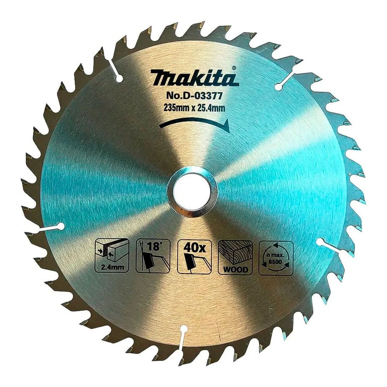 Disco de Sierra Circular para madera 9-1/4" Makita D-03377 40 Dientes ...