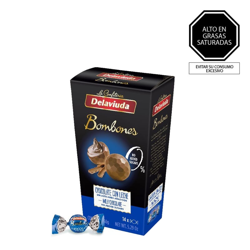 Bombones de Chocolate con Leche Sin Azucar 150 gr DELAVIUDA | falabella.com