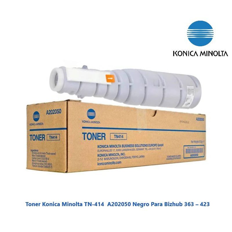 Toner Konica Minolta TN-414 A202050 Negro Para Bizhub 363, 423 KONICA ...