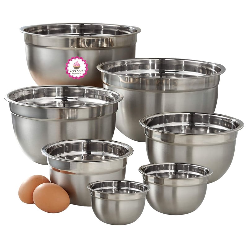 Bowls Salad Bowl Acero Inoxidable Set X 7 Unidades GENERICO | falabella.com