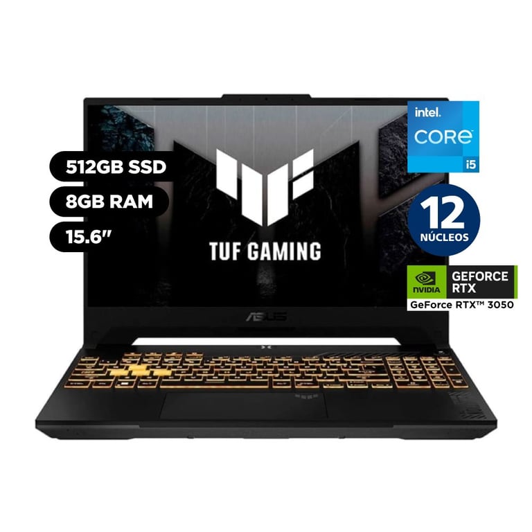 Laptop Gamer Asus TUF Gaming F15 Intel Core i5 12a Gen 12 núcleos 8GB ...