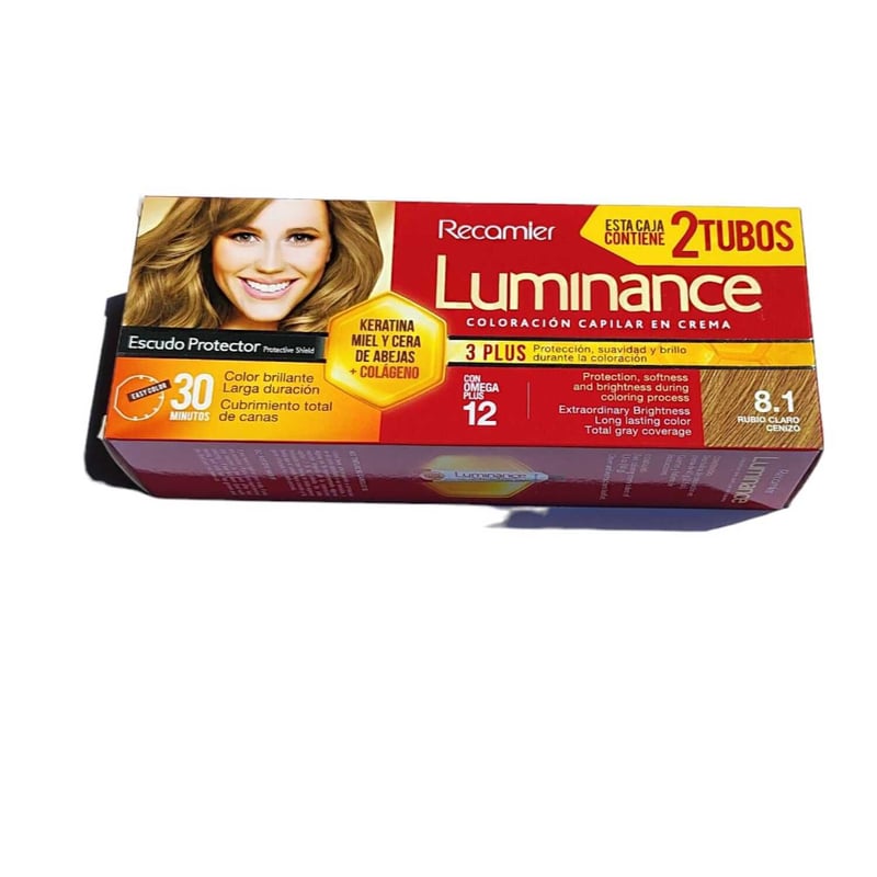 Tinte 8.1 rubio claro cenizo 2 tubos luminance RECAMIER | falabella.com