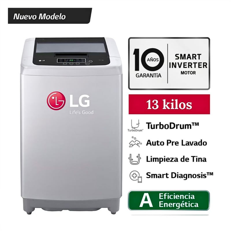 Lavadora LG 13kg Smart Motion Inverter Carga Superior WT13DPBK LG ...