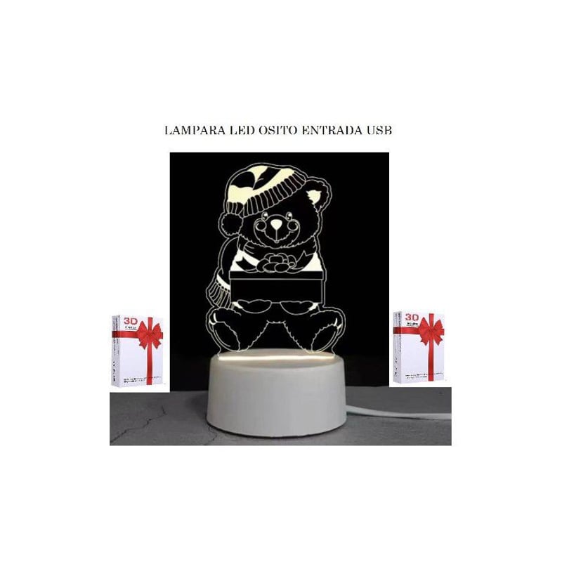 Luz LED de noche 3D lámpara de dibujos animados USB | Sodimac Falabella