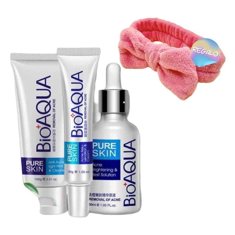 KIT ANTIACNE 3PZ - PURE SKIN BIOAQUA | falabella.com