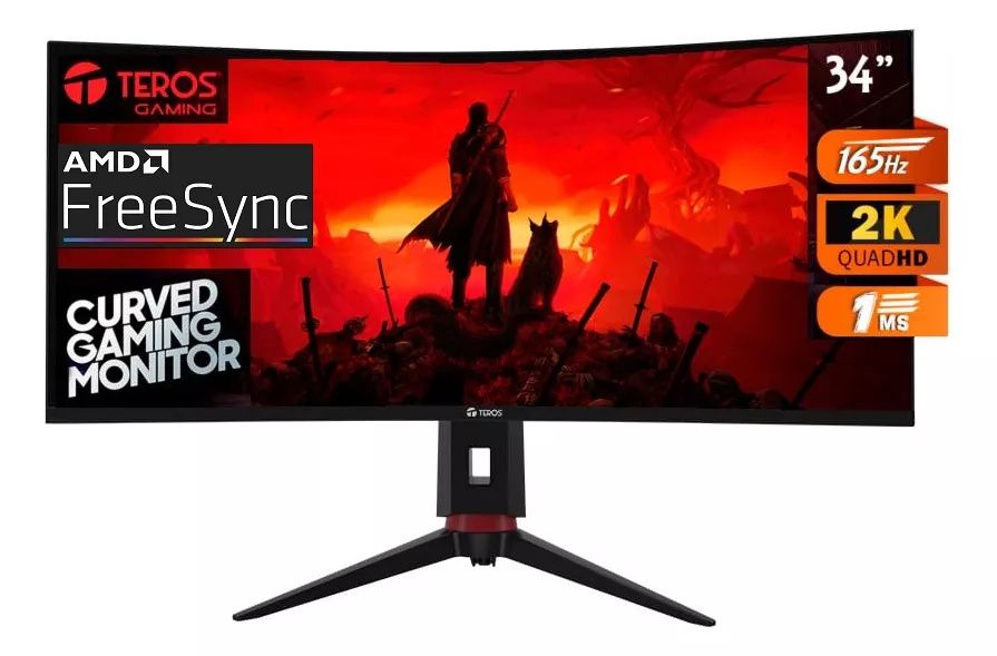 MONITOR GAMER ULTRAWIDE CURVO 3410G 34 2K TE-3410G 165Hz 1MS HDMI 2.1 ...