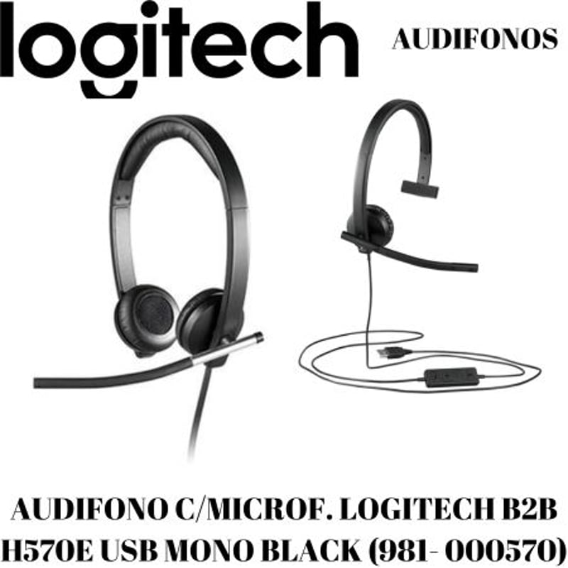 AUDIFONO CMICROF LOGITECH B2B H570E USB MONO BLACK 981- 000570 LOGITECH ...