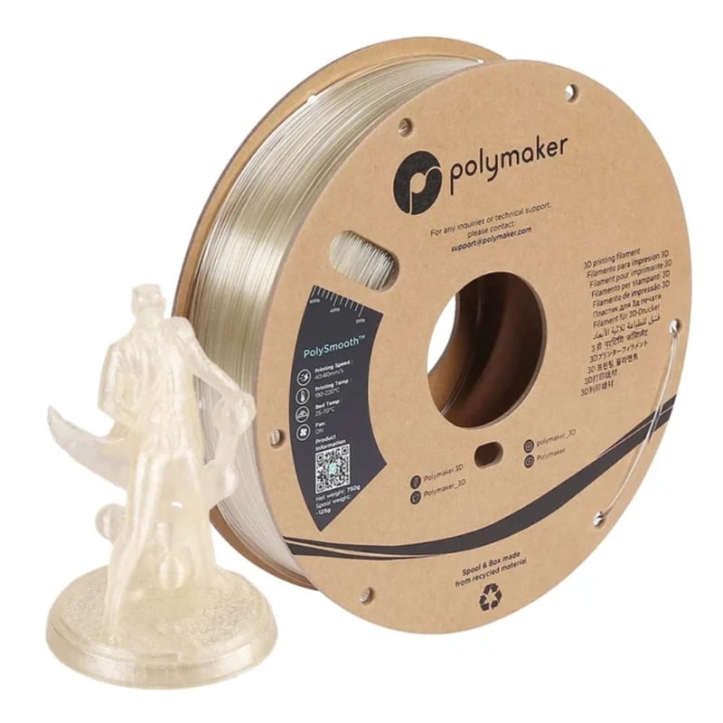 Filamento PolySmooth 175mm 750g Transparente POLYMAKER | falabella.com
