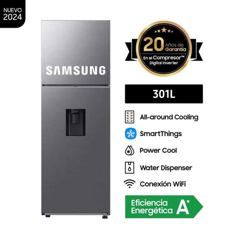Refrigeradora Samsung 301 Lt No Frost Top Mount RT31DG5220S9PE SAMSUNG ...