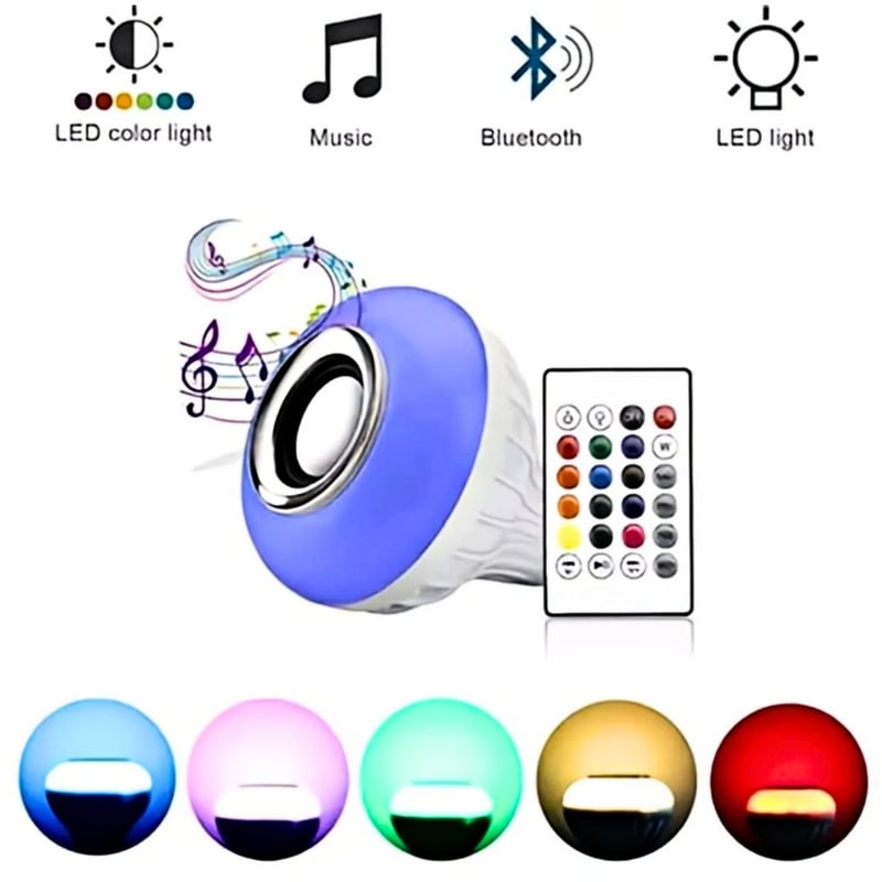Foco Parlante con Luz Led a control remoto y bluetooth INSPIRA ...