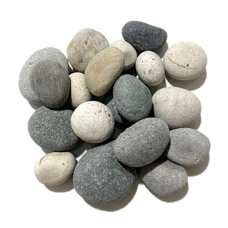 PIEDRA CANTO RODADO 1 PULGADAS MIX NATURAL BOLSA 5KG GENERICO ...