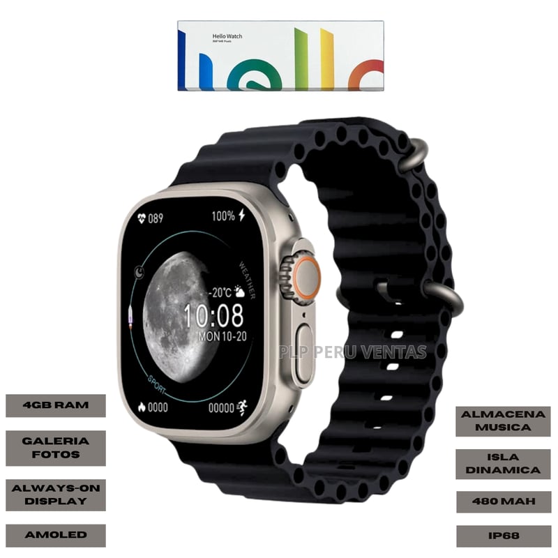 Smartwatch Hello Watch 3 Ultra 4GB 470mAh Negro OEM | falabella.com