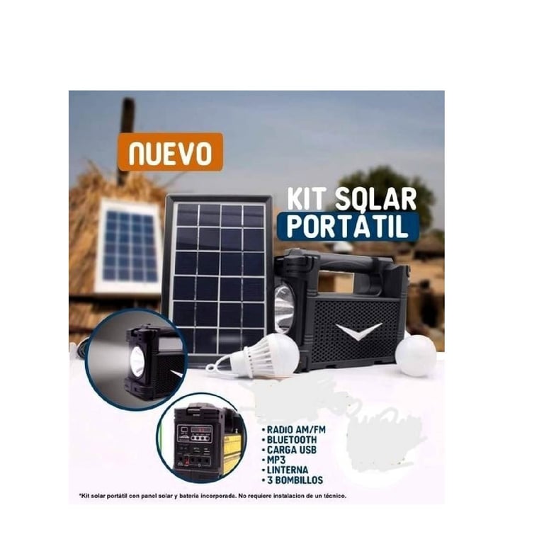 Kit Solar Portátil CAFINI Panel Solar SISTEMA DE ILUMINACIÓN CAFINI ...