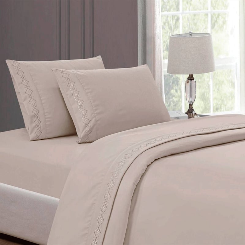 Juego de sabanas King 100% algodón con bordado CASATEX | falabella.com