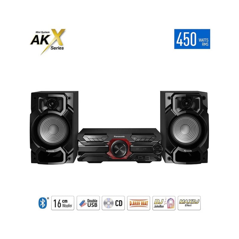 EQUIPO DE SONIDO MINICOMPONENTE PANASONIC SC-AKX320PSK 450W PANASONIC ...