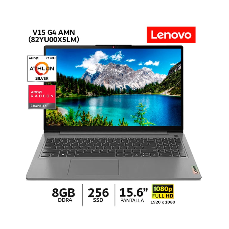 Laptop Lenovo Athlon Silver 7120U 8GB RAM 256GB SSD 156 FHD WIND ...