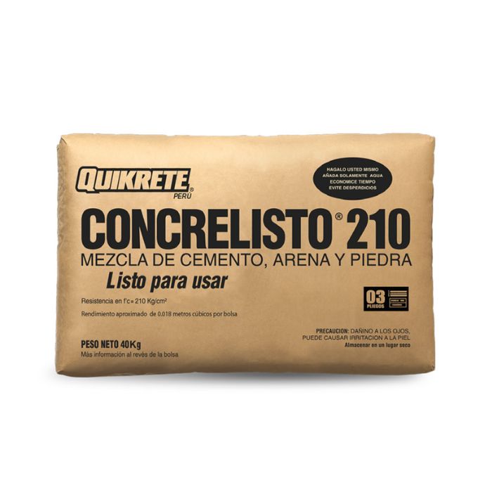 Concrelisto 210 tipo I x 40kg GENERICO | falabella.com