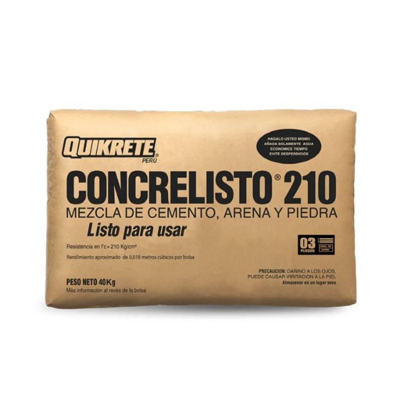 Concrelisto 210 tipo I x 40kg GENERICO | falabella.com