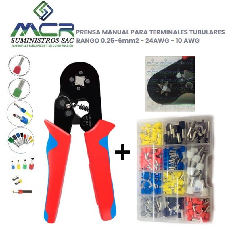 ALICATE PRENSA TERMINAL TUBULAR SOBREMOLDEADO CAJA TERMINALES | Sodimac ...