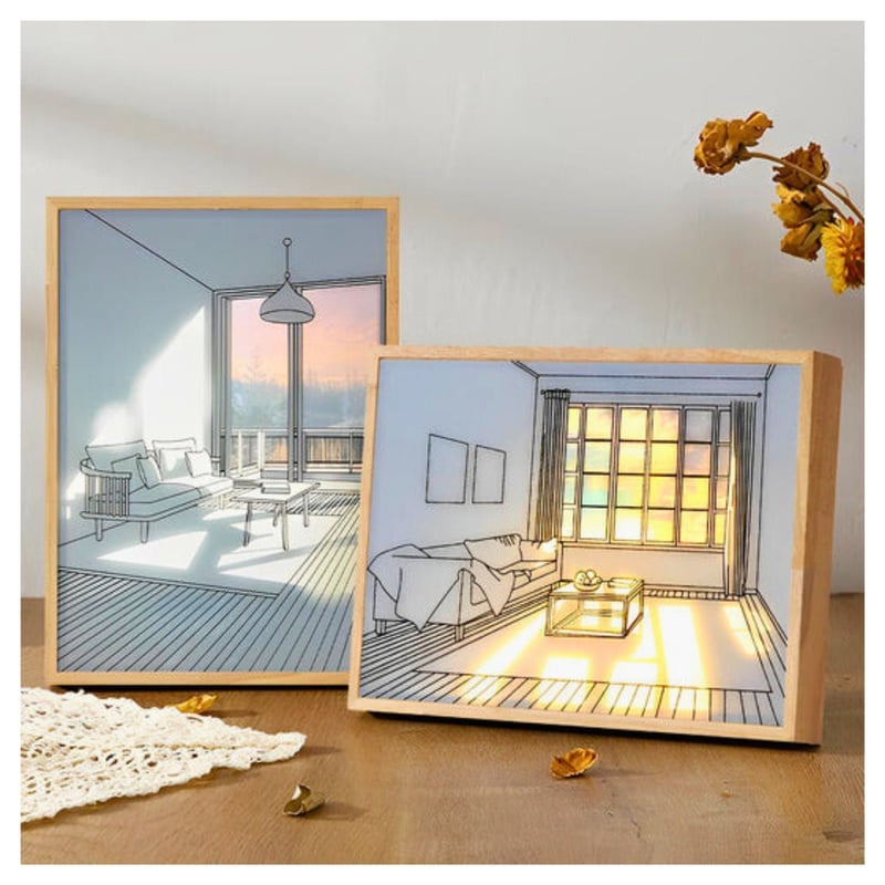 Cuadro Decorativo 3D Nordico Luminoso con Luz Led Graduable TRENDS ...