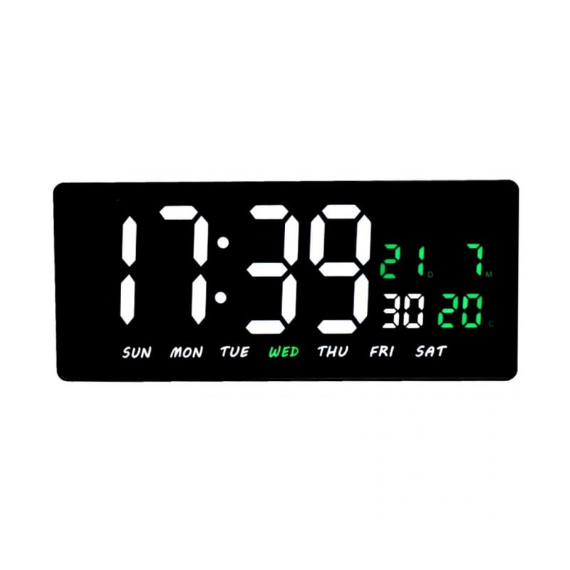 Reloj Digital LED de Pared Calendario - Fecha y Temperatura GENERICO ...