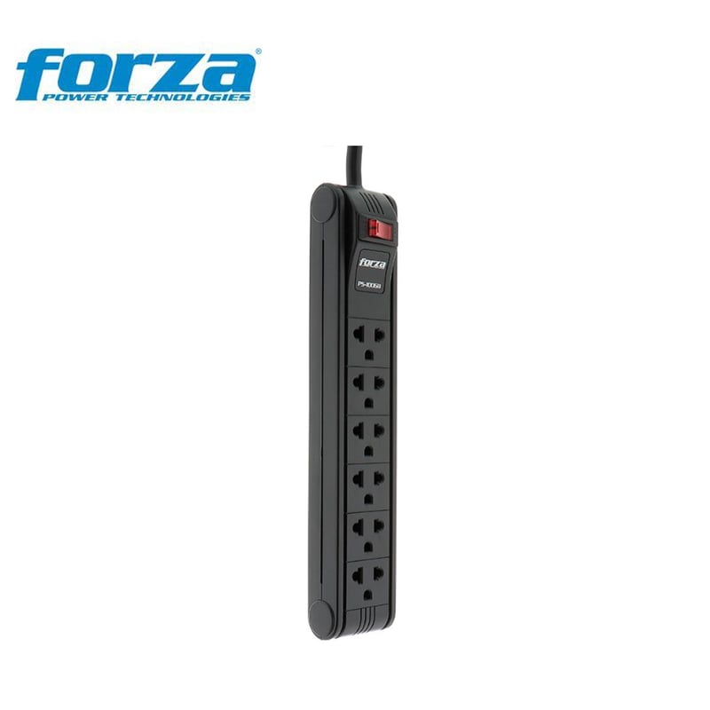 Regleta De 6 Tomas Forza Negro 220v Ps-1006b 03 Mtrs FORZA | falabella.com