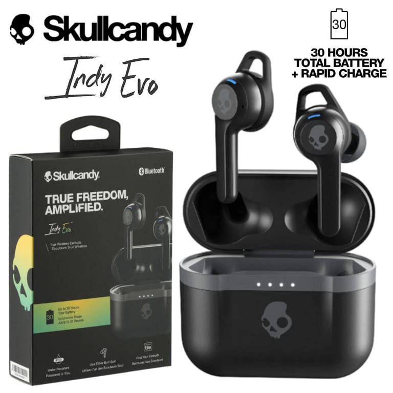Skullcandy Indy Evo Audífono Bluetooth TWS Premium - Negro SKULLCANDY ...