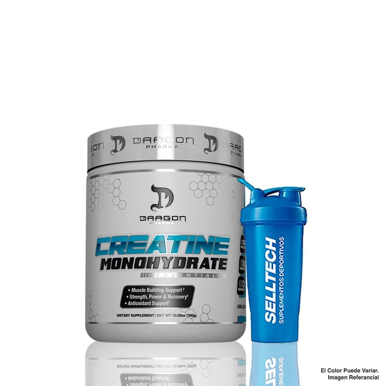 Creatina Monohidratada Dragon Pharma 300gr Shaker DRAG PHARMA ...