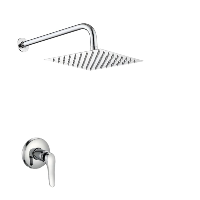 KIT DE DUCHA 8 PULGADAS ACERO CROMADO CON LLAVE AGUA FRIA | Sodimac ...