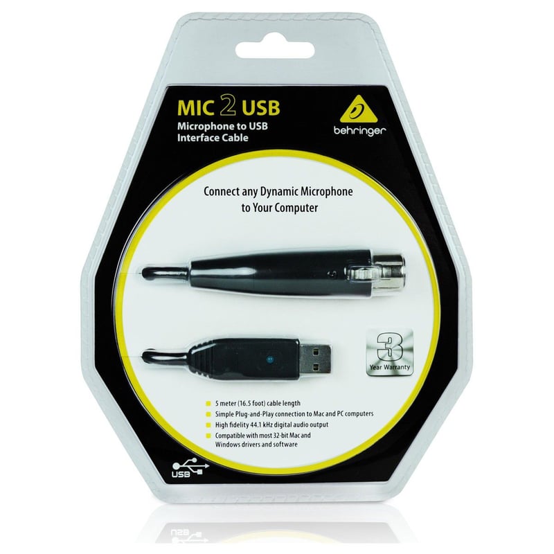 Mic 2 USB Behringer - Cable interfaz XLR BEHRINGER | falabella.com