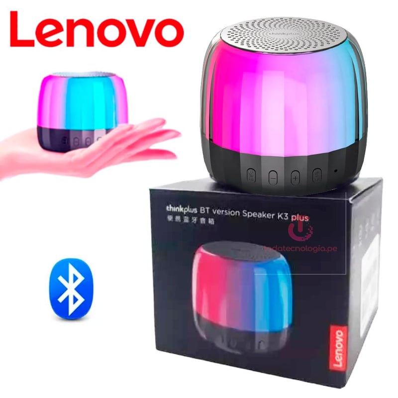 Parlante Lenovo Original Bluetooth De Bolsillo K3 PLUS Con Luces RGB LENOVO | falabella.com
