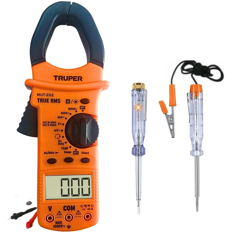 Pinza amperimétrica multímetro industrial Probador de corriente ACDC ...